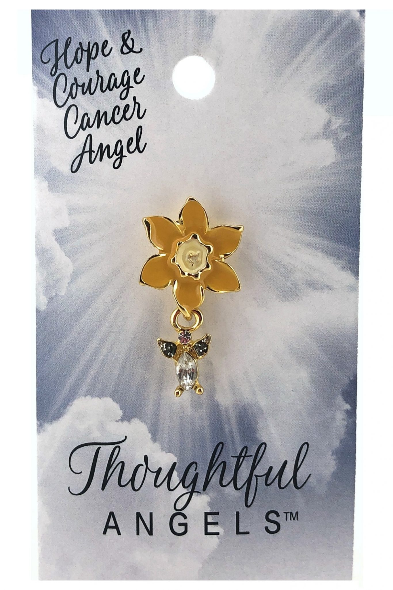 1167 – Hope & Courage Cancer Angel (tent card) – Clock It To Ya