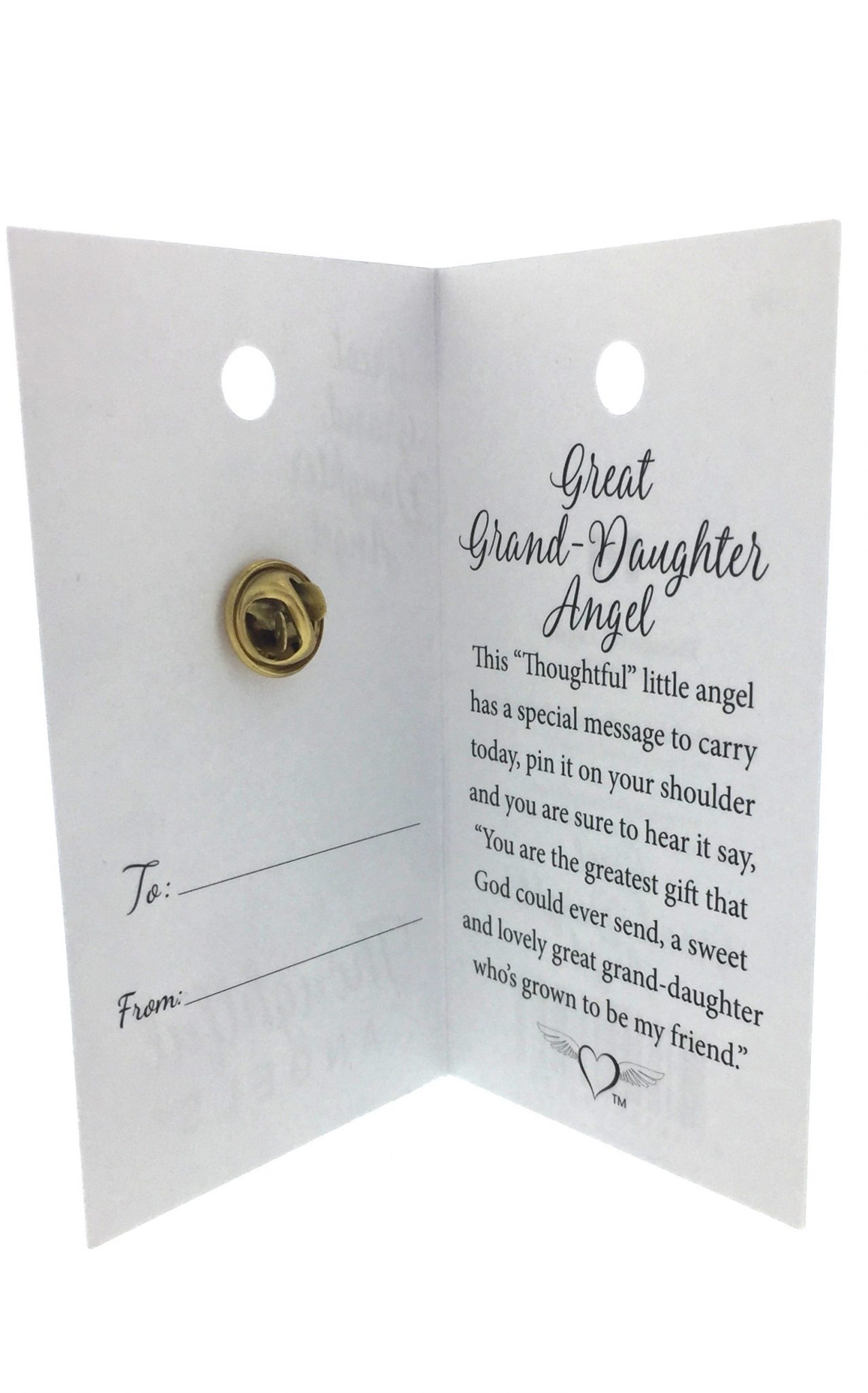 599 – Great Grand-Daughter Angel (tent card)2 – Clock It To Ya