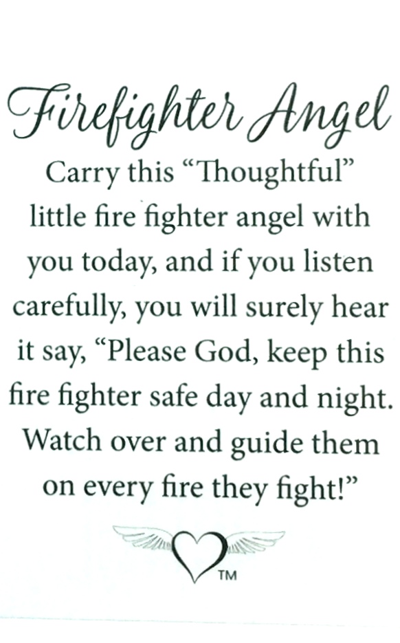 578 – Firefighter Angel (tent card) – Clock It To Ya