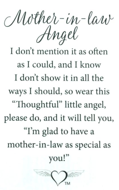 633 – Mother-in-law Angel (tent card) – Clock It To Ya